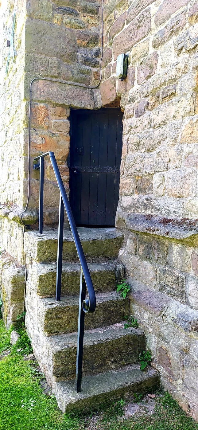 Solve Well worn steps that leads to this very old Church’s Belfry ...