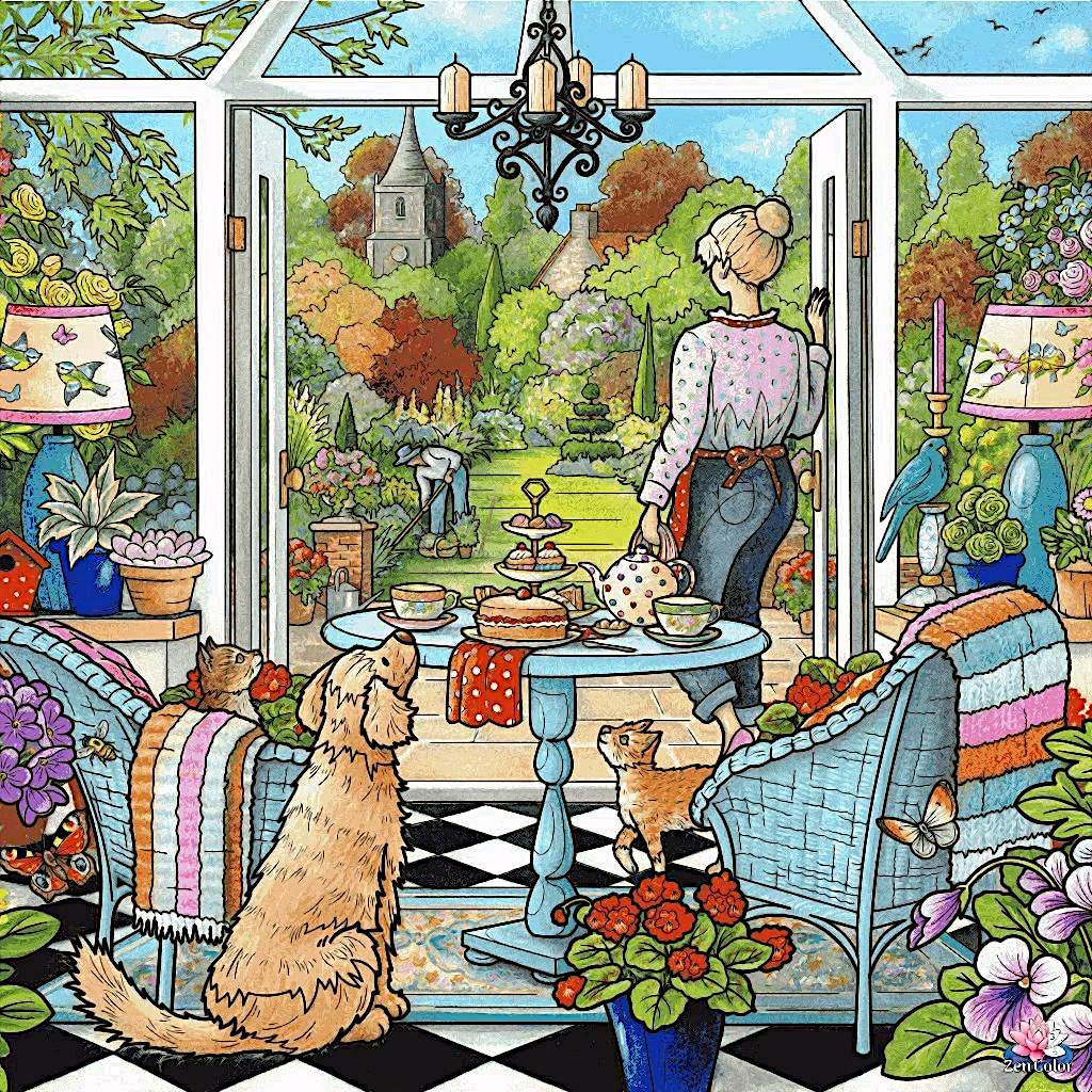 Solve 54 Zen Color jigsaw puzzle online with 64 pieces