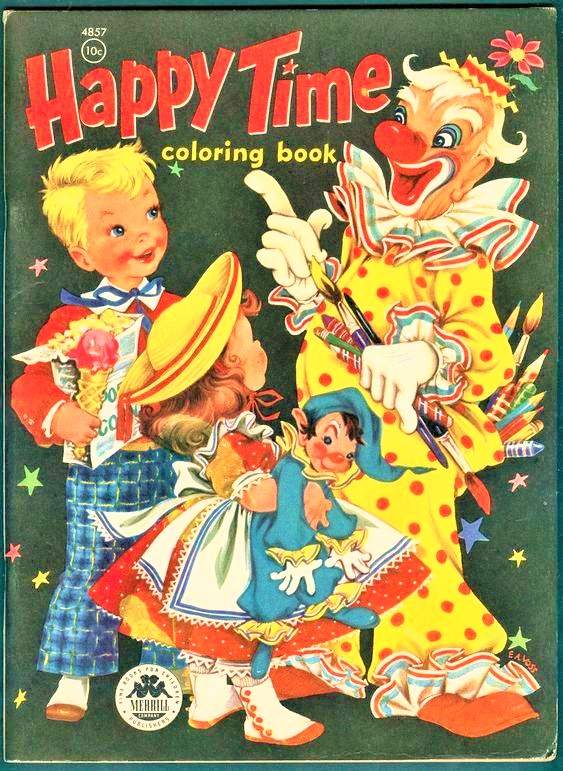 Solve Themes Vintage illustrations/pictures - Happy Time Coloring Book ...