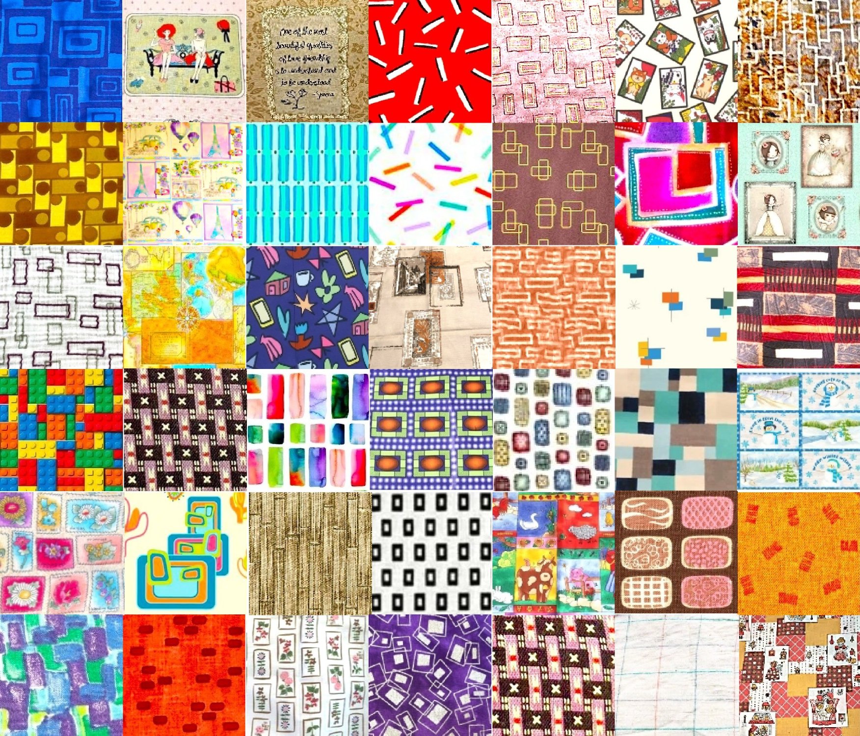 Solve PATCHWORK RECTANGLES 55 jigsaw puzzle online with 255 pieces