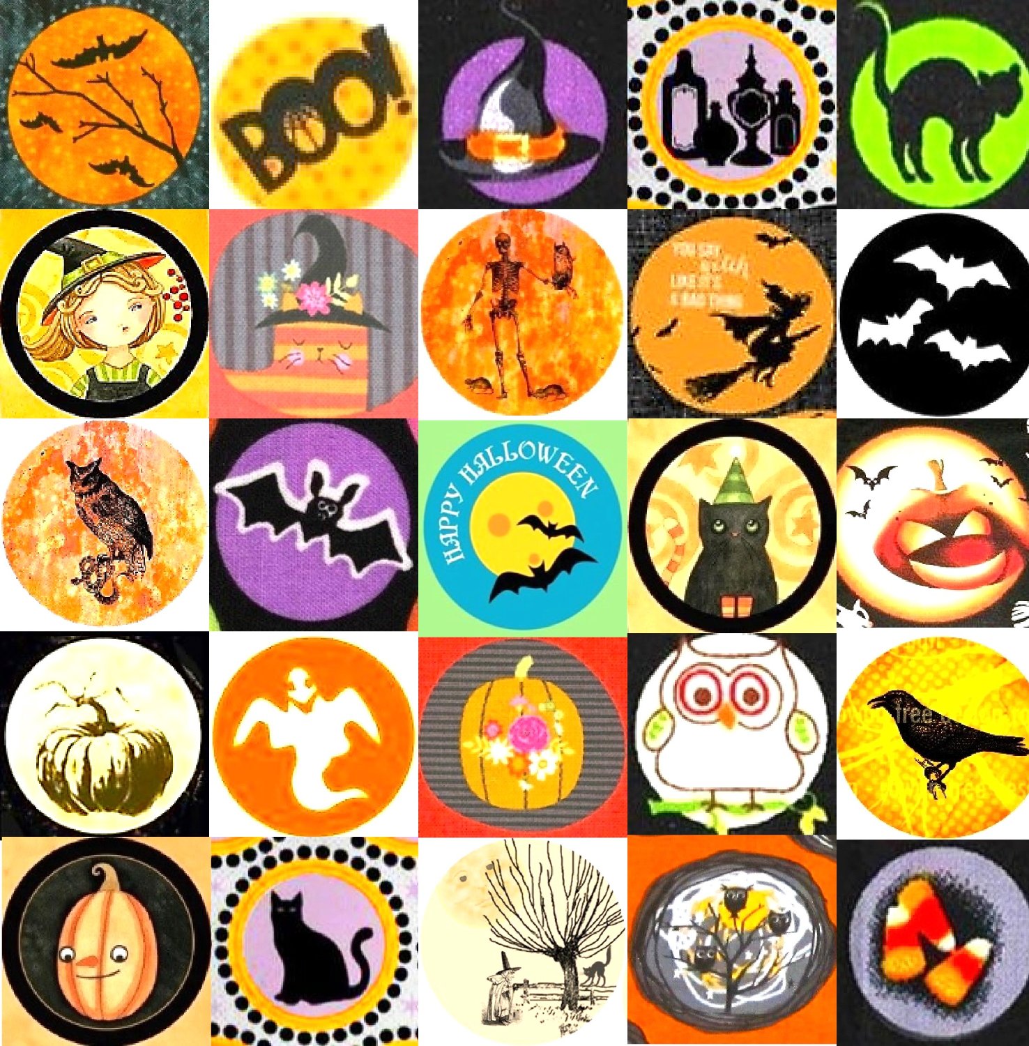 Solve HALLOWEEN CIRCLES 2 jigsaw puzzle online with 256 pieces