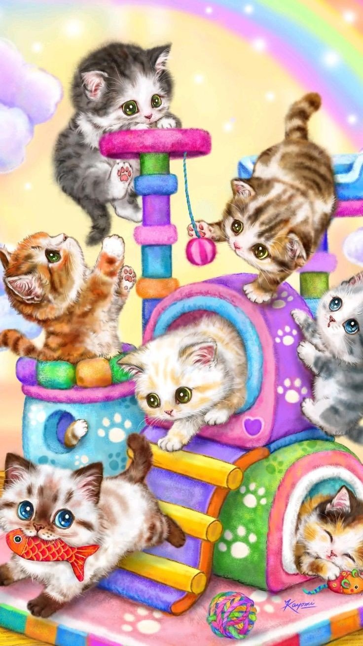Solve Kitty Play School jigsaw puzzle online with 66 pieces