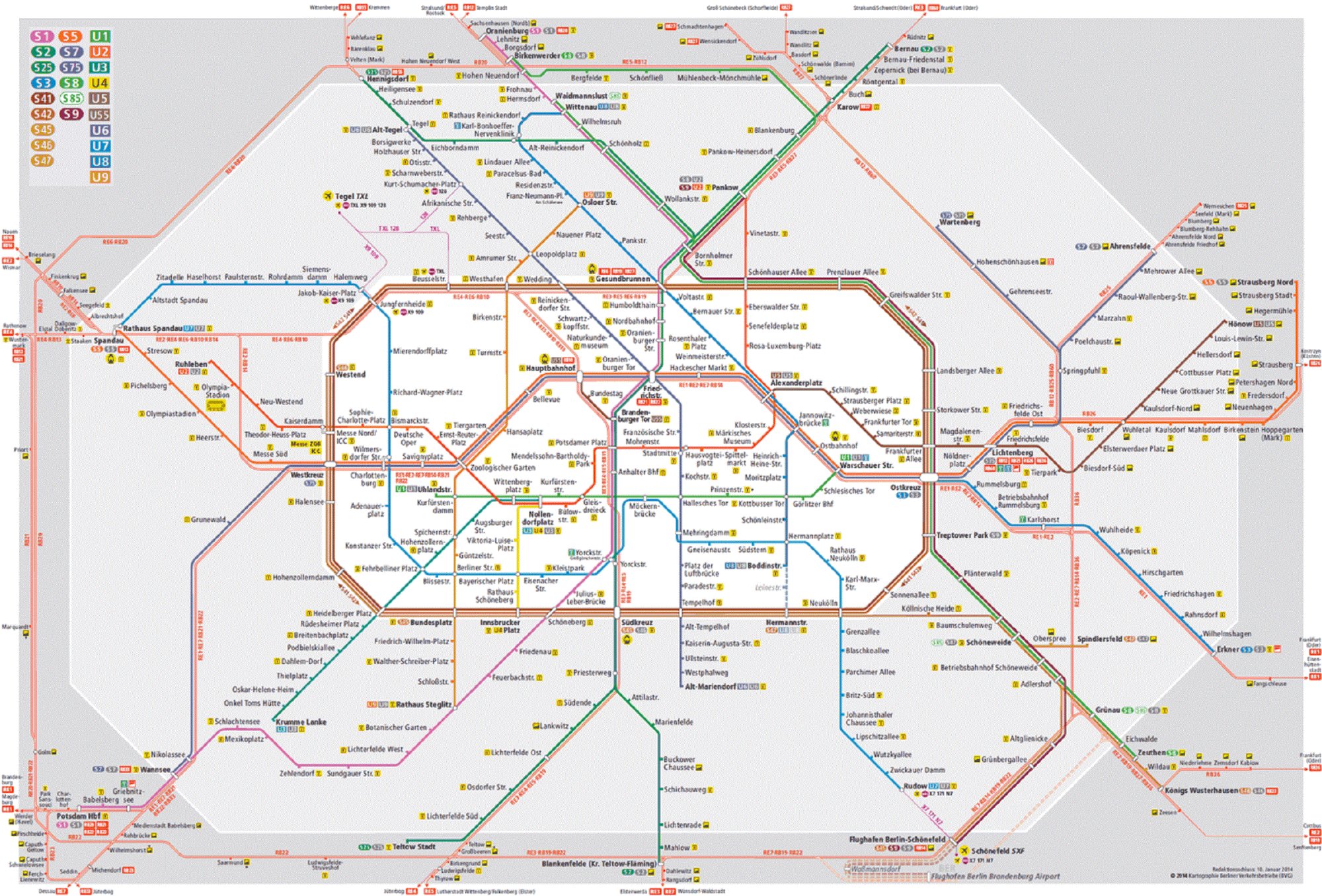 Solve Berlin transit map jigsaw puzzle online with 600 pieces