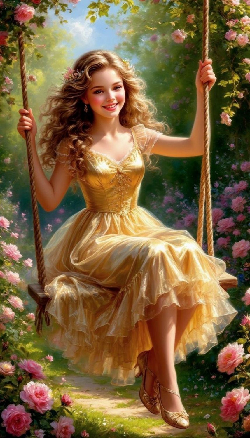 Solve Swinging happiness jigsaw puzzle online with 594 pieces