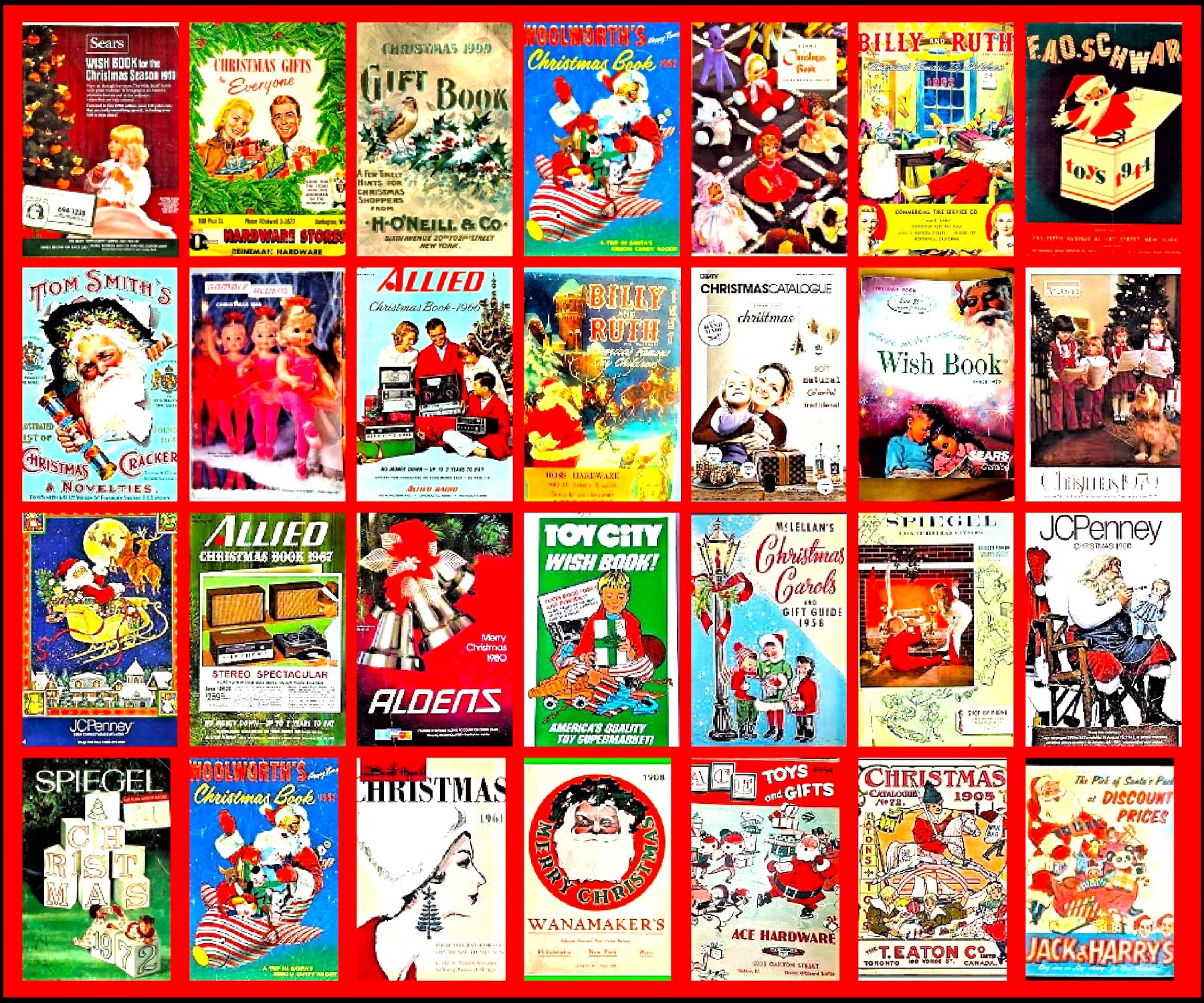 Solve CHRISTMAS CATALOGS OF YESTERYEAR jigsaw puzzle online with 72 pieces