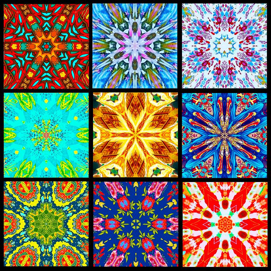 Solve kaleido mix 1169 jigsaw puzzle online with 81 pieces