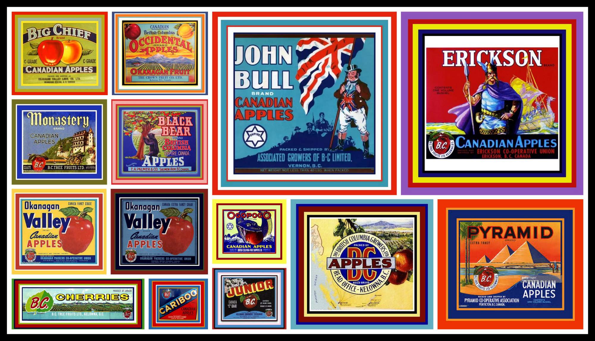 Jigsaw Puzzle | 209 pieces | Canadian Vintage Fruit Crate Labels | Jigidi