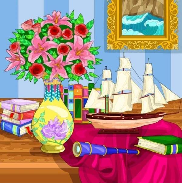 Solve Decorative Desktop jigsaw puzzle online with 100 pieces