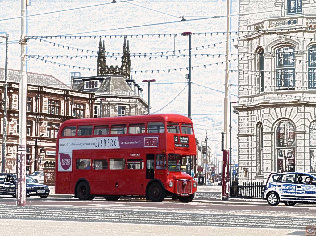 Solve Red Bus jigsaw puzzle online with 165 pieces