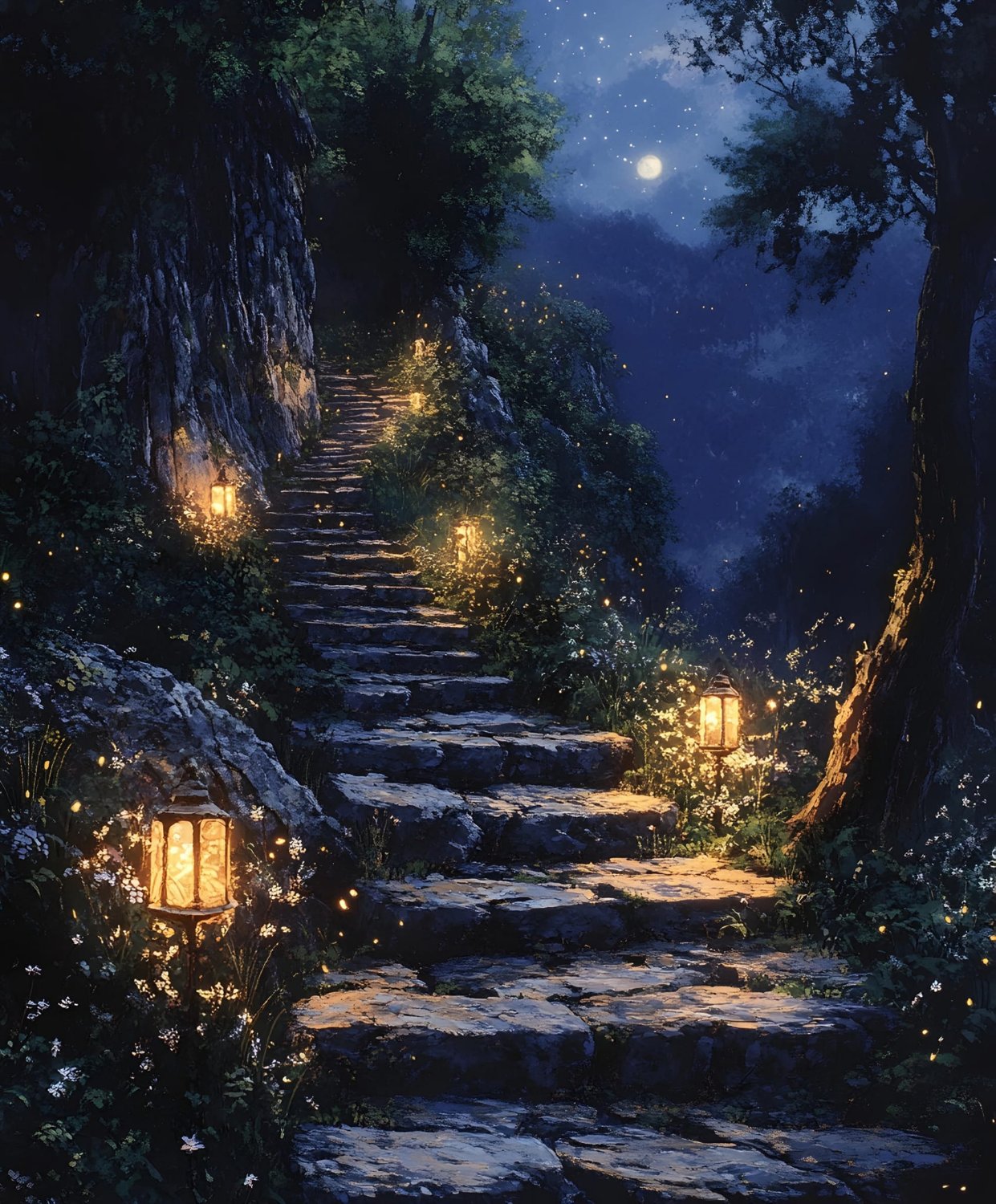 Solve the lighted path (resize 12 to 550) jigsaw puzzle online with 63 ...