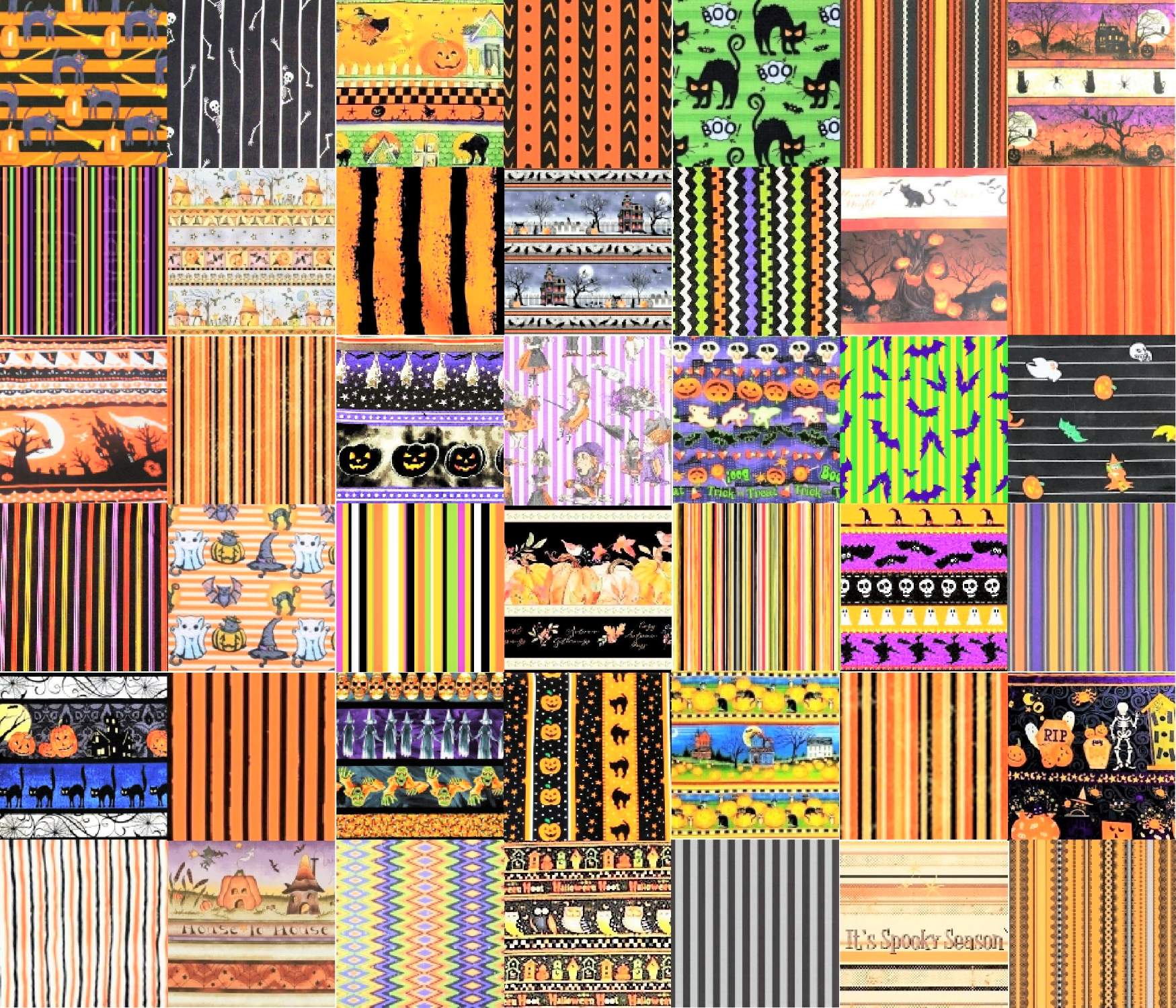 Solve PATCHWORK HALLOWEEN STRIPES jigsaw puzzle online with 255 pieces