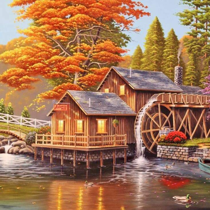 Solve Reflections of Autumn jigsaw puzzle online with 64 pieces