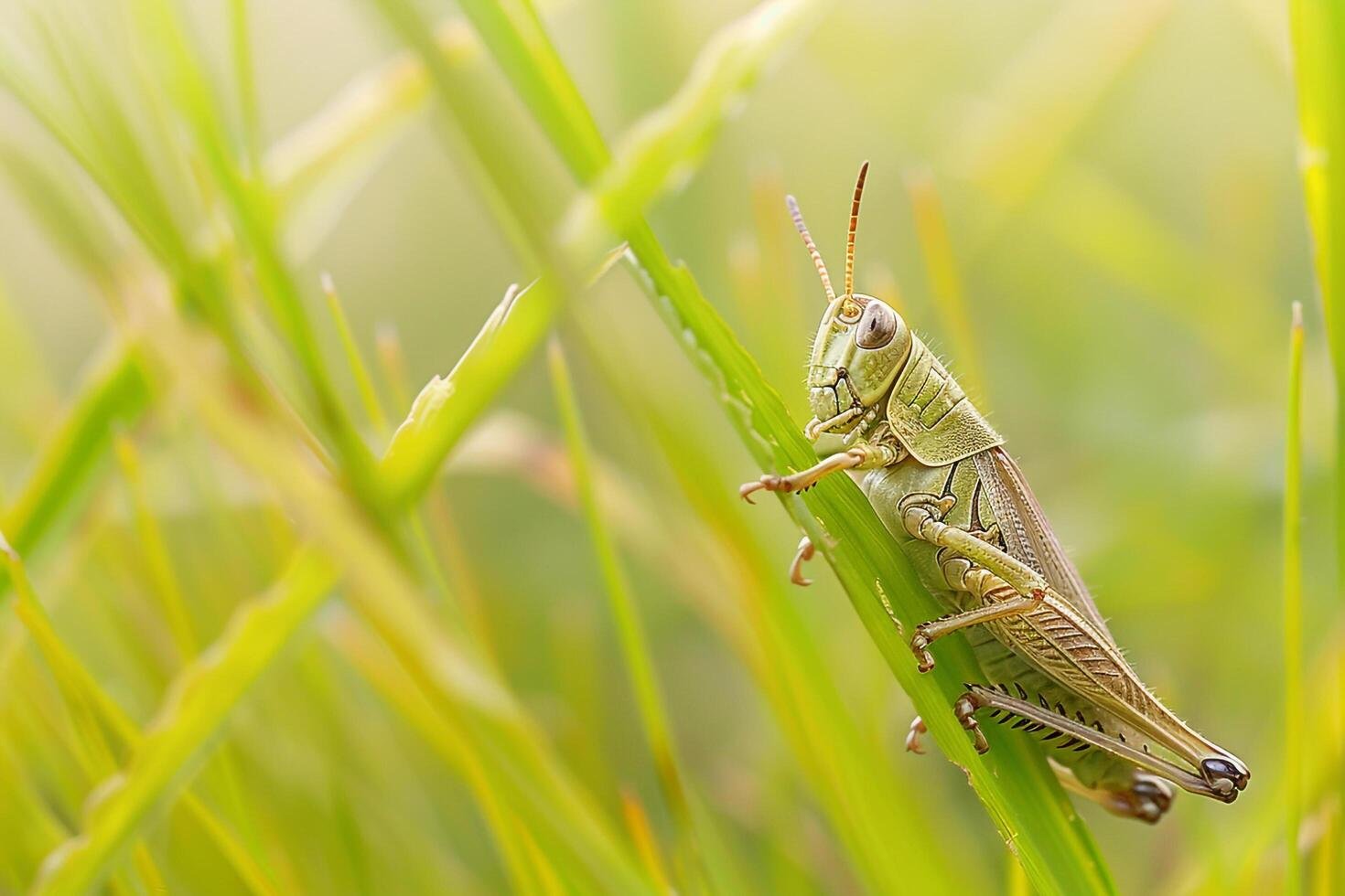 Solve A grasshopper sitting on a blade of grass jigsaw puzzle online ...
