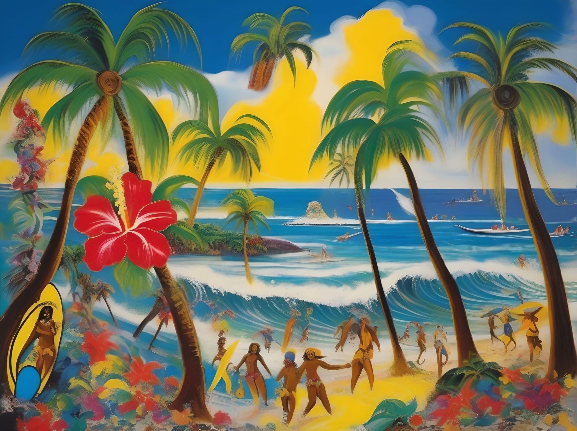 Solve Aloha …. jigsaw puzzle online with 130 pieces