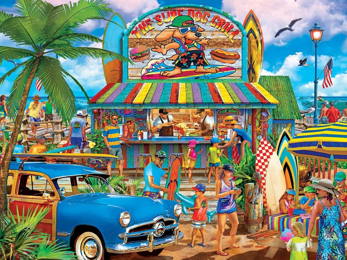 Solve A Day at the Beach jigsaw puzzle online with 130 pieces