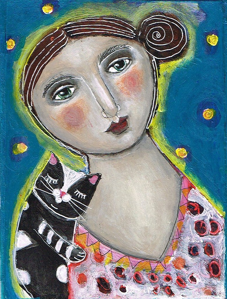 Solve Kitty Jujube Artwork - 'Love my Kitty' jigsaw puzzle online with ...