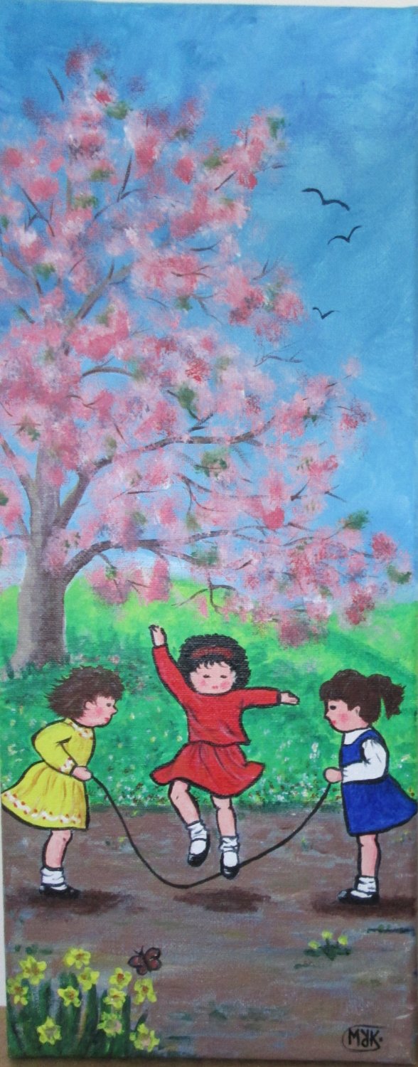 Solve "Jump into Spring" original acrylic painting jigsaw puzzle online ...