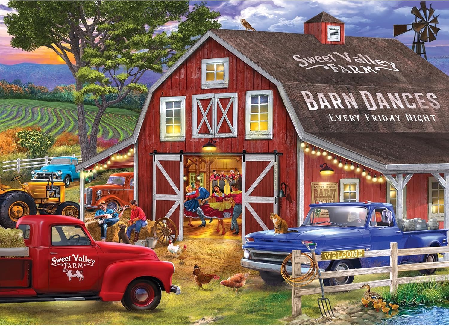 Solve Barn Dance jigsaw puzzle online with 88 pieces