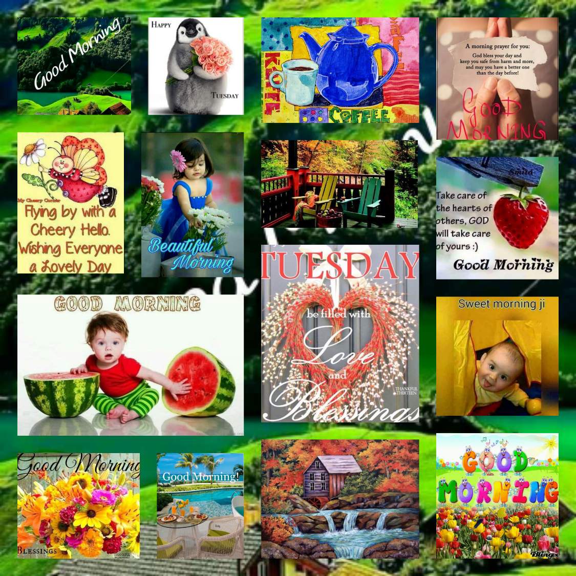 Solve TUESDAY GREETINGS jigsaw puzzle online with 81 pieces