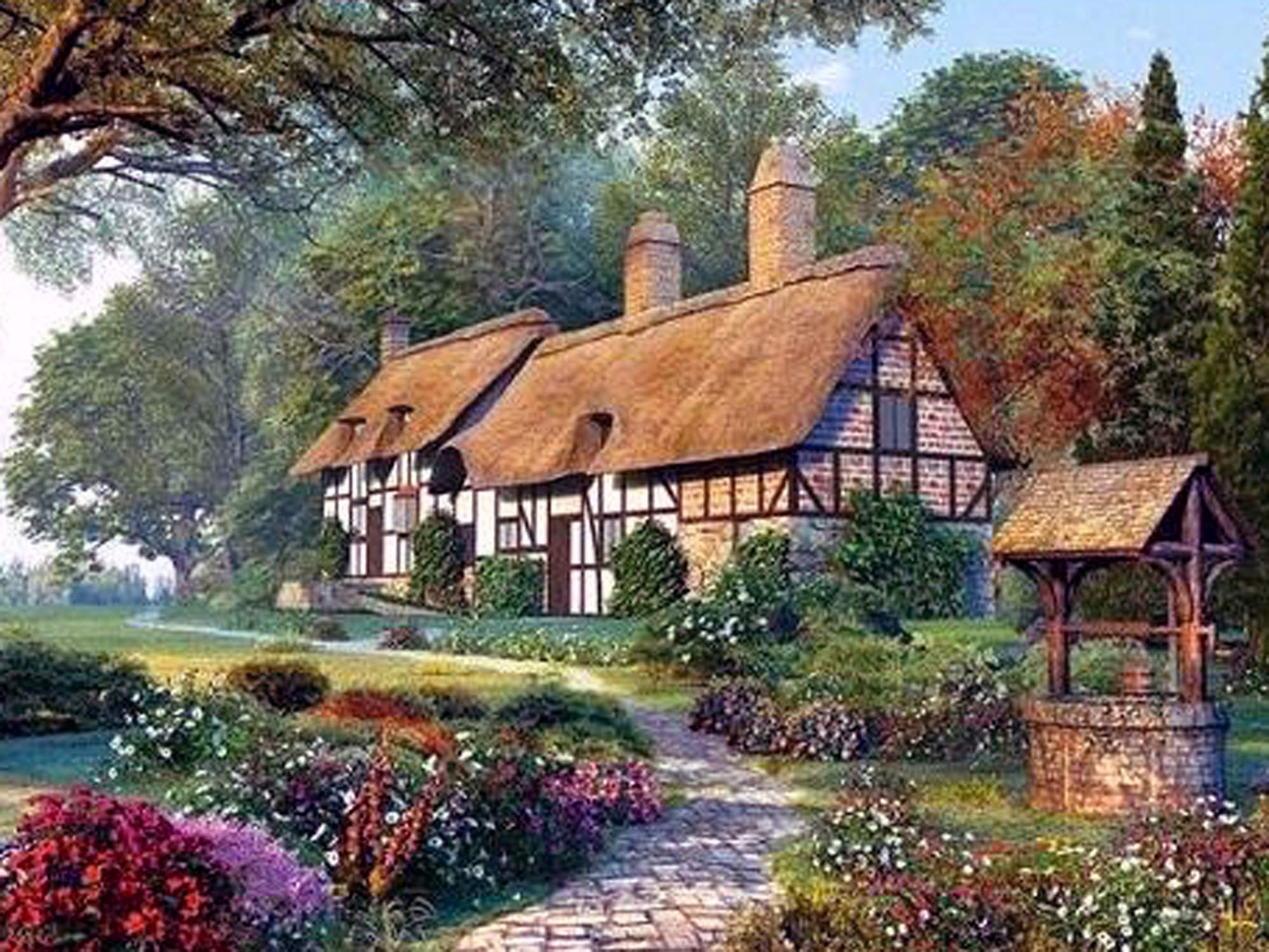 Solve Bos_Huisje jigsaw puzzle online with 540 pieces