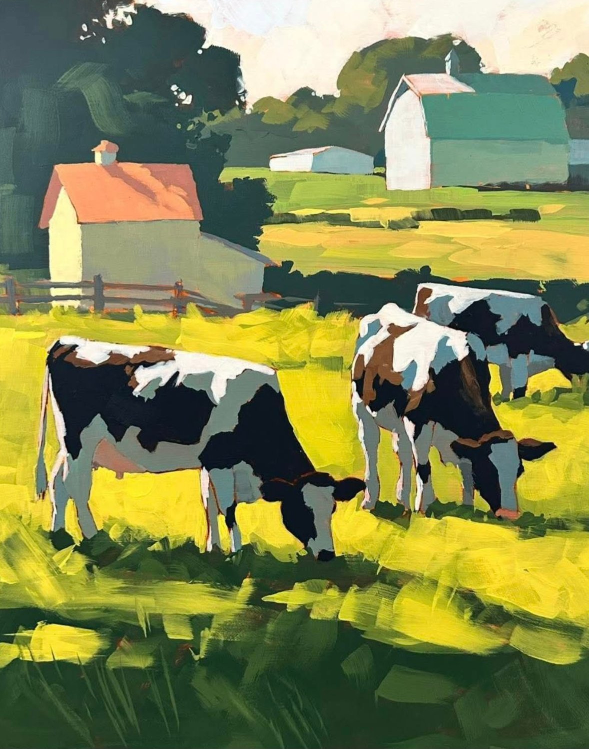 Solve Grazing Cattle jigsaw puzzle online with 80 pieces