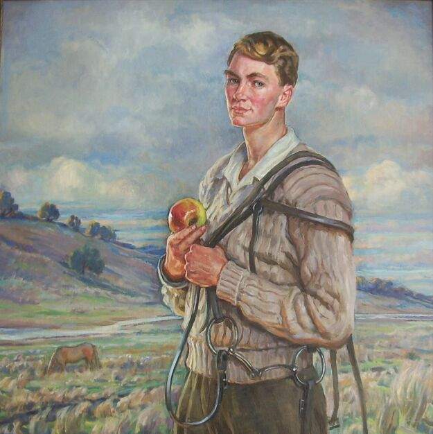 Solve the artist's son by Hilda Rix Nicholas c.1948 jigsaw puzzle ...