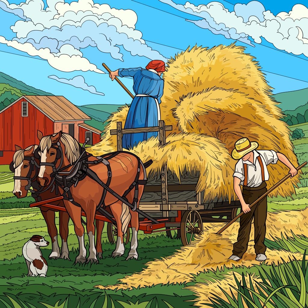 Solve PUZZLE - Loading Straw jigsaw puzzle online with 81 pieces