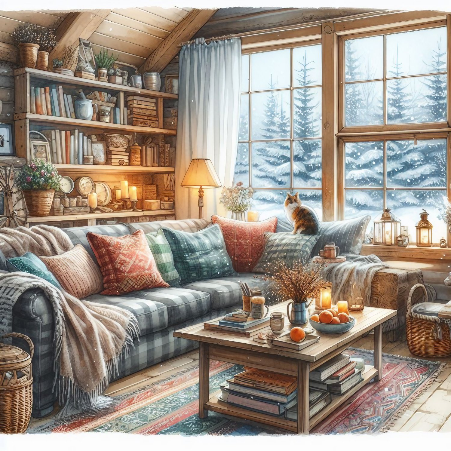 Solve Cozy Winter jigsaw puzzle online with 121 pieces