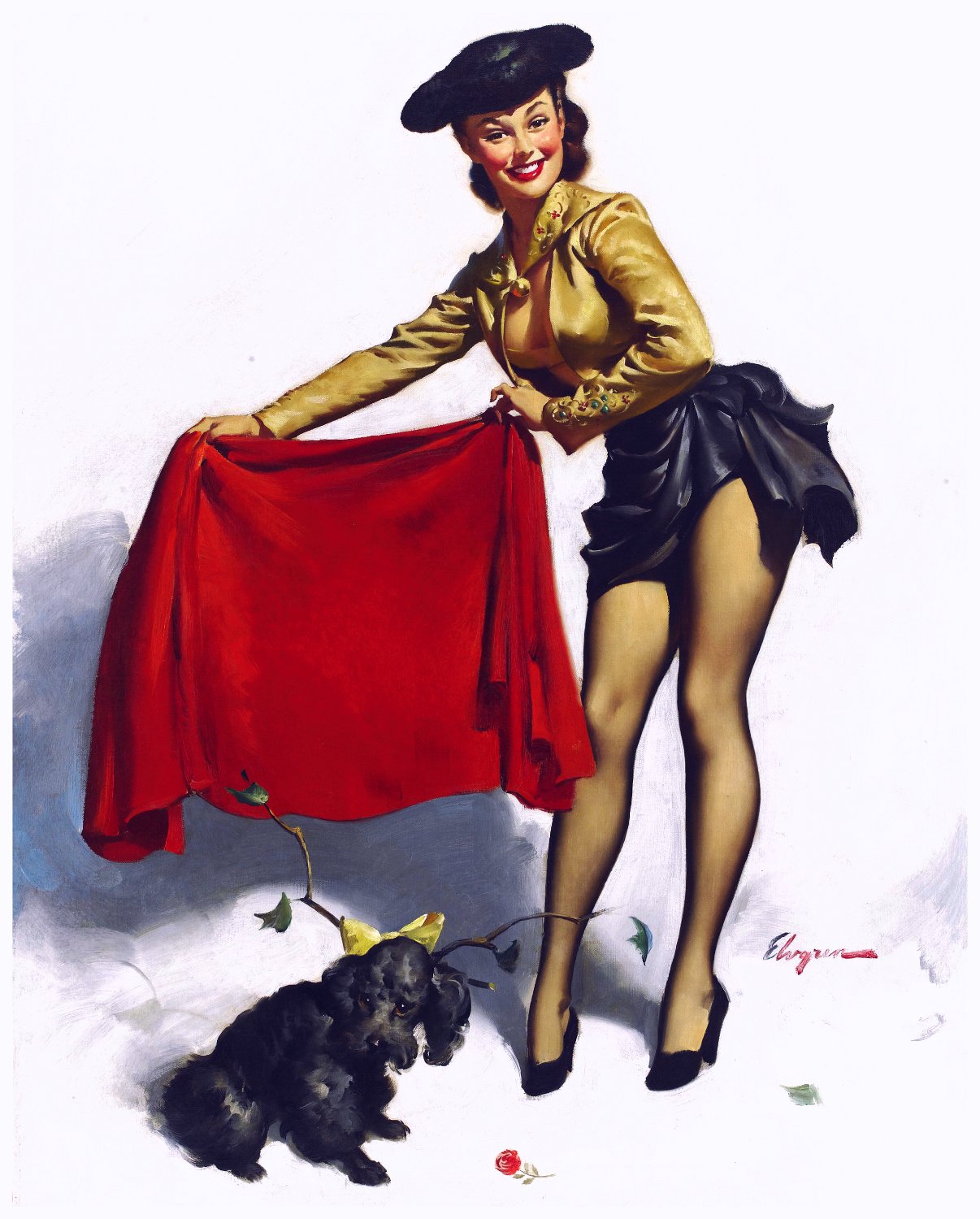 Solve Toreador, ca 1955, by Gillette "Gil" Alexander Elvgren (American ...