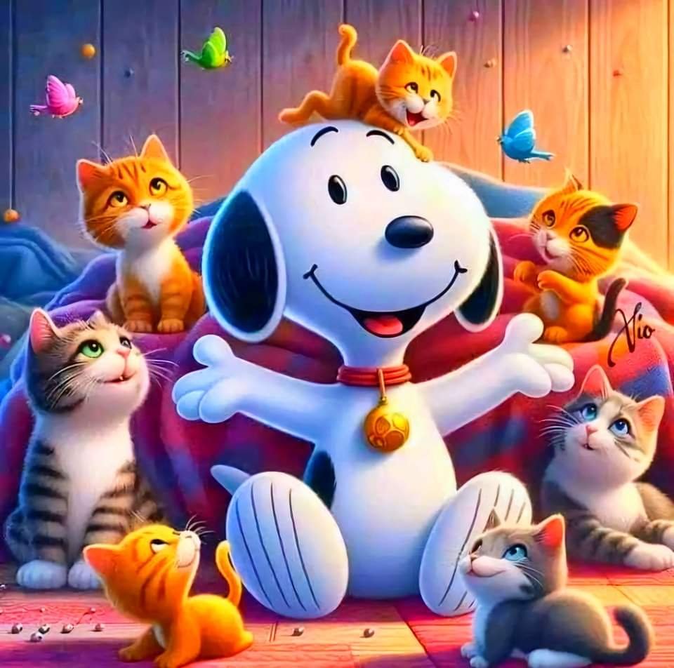 Solve Snoopy jigsaw puzzle online with 64 pieces