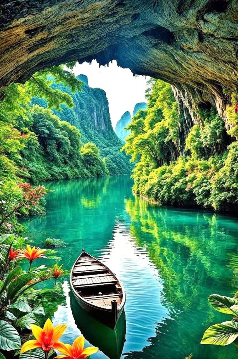 Solve Calm Waters jigsaw puzzle online with 77 pieces