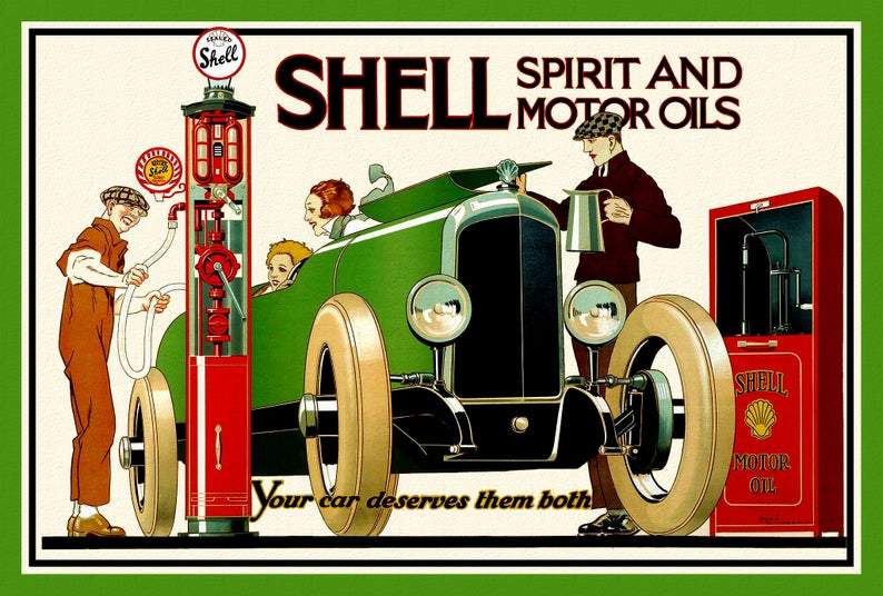 Solve Themes Vintage ads - Shell Spirit and Motor Oils jigsaw puzzle ...