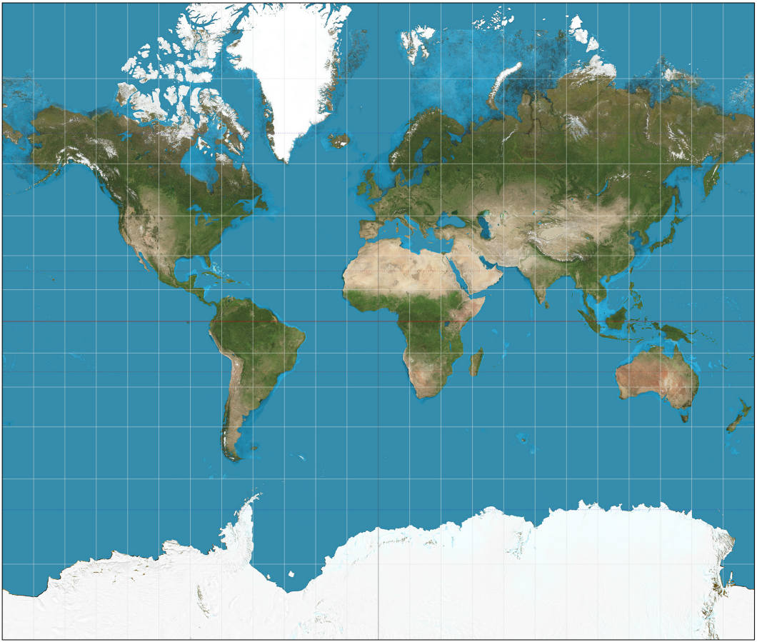 Solve Modern Mercator World Map jigsaw puzzle online with 99 pieces