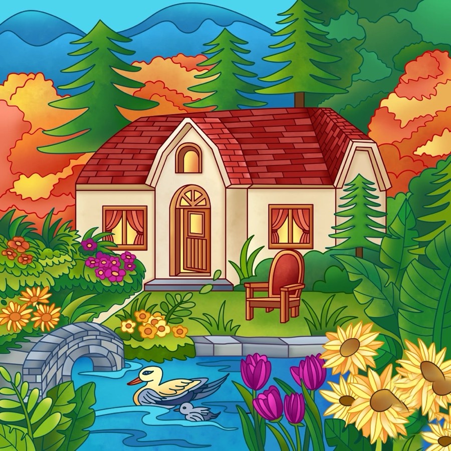 Solve A Place in the Country jigsaw puzzle online with 64 pieces