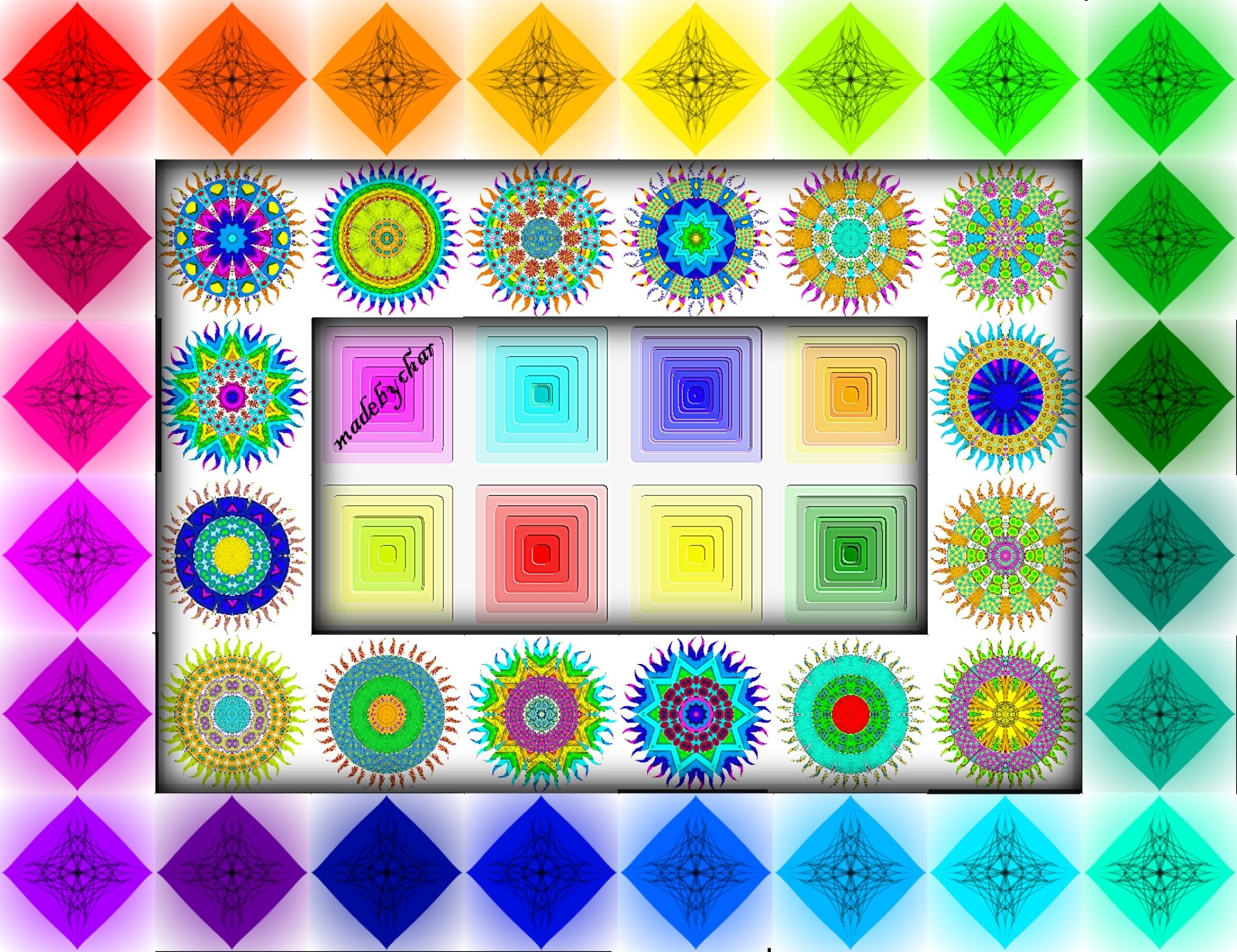 Solve Squares, Diamonds and Circles... jigsaw puzzle online with 352 pieces