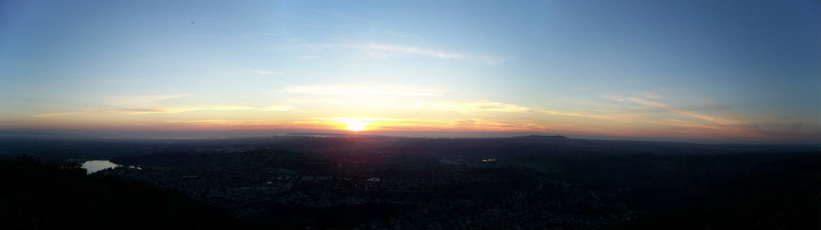 Solve Happy New Year - Sunset Jan 1, 2014 from Cowles Mtn, San Diego ...