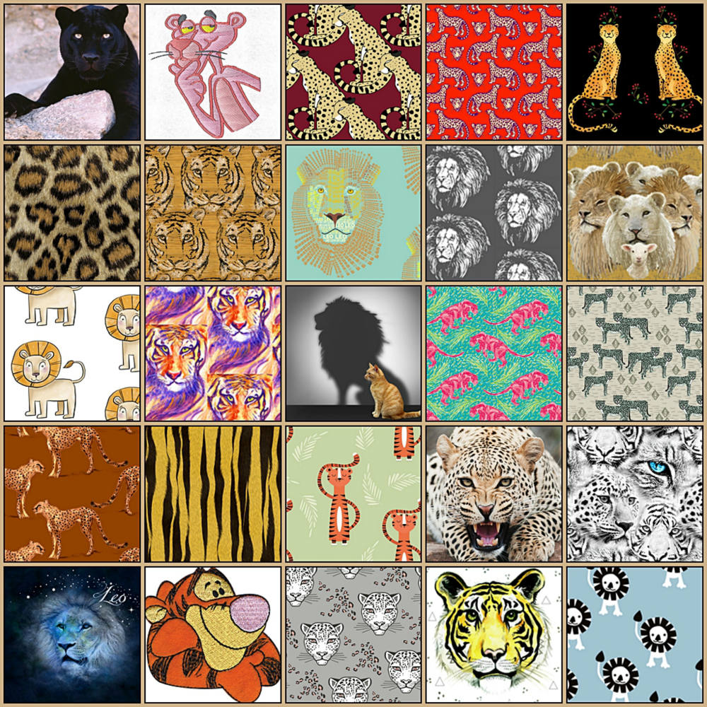 Solve big cats jigsaw puzzle online with 100 pieces