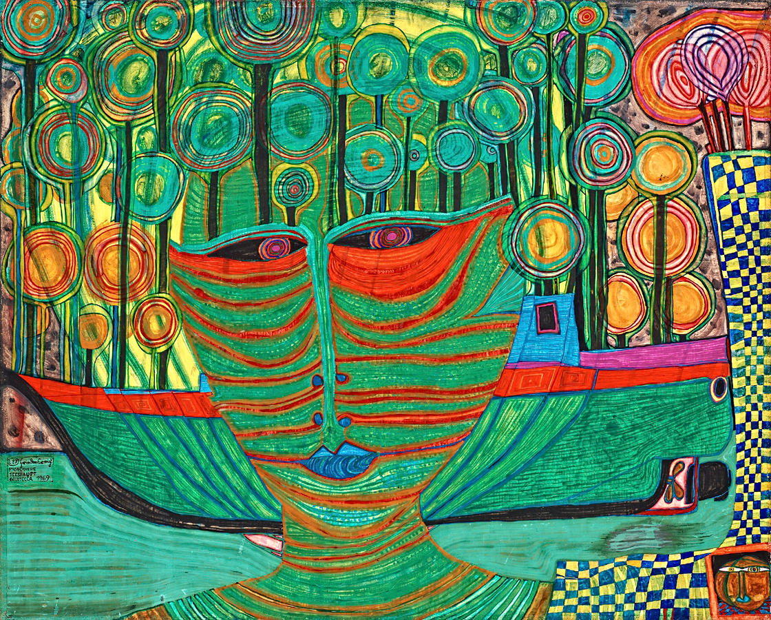 Solve woman by Austrian artist Friedensreich Hundertwasser jigsaw ...