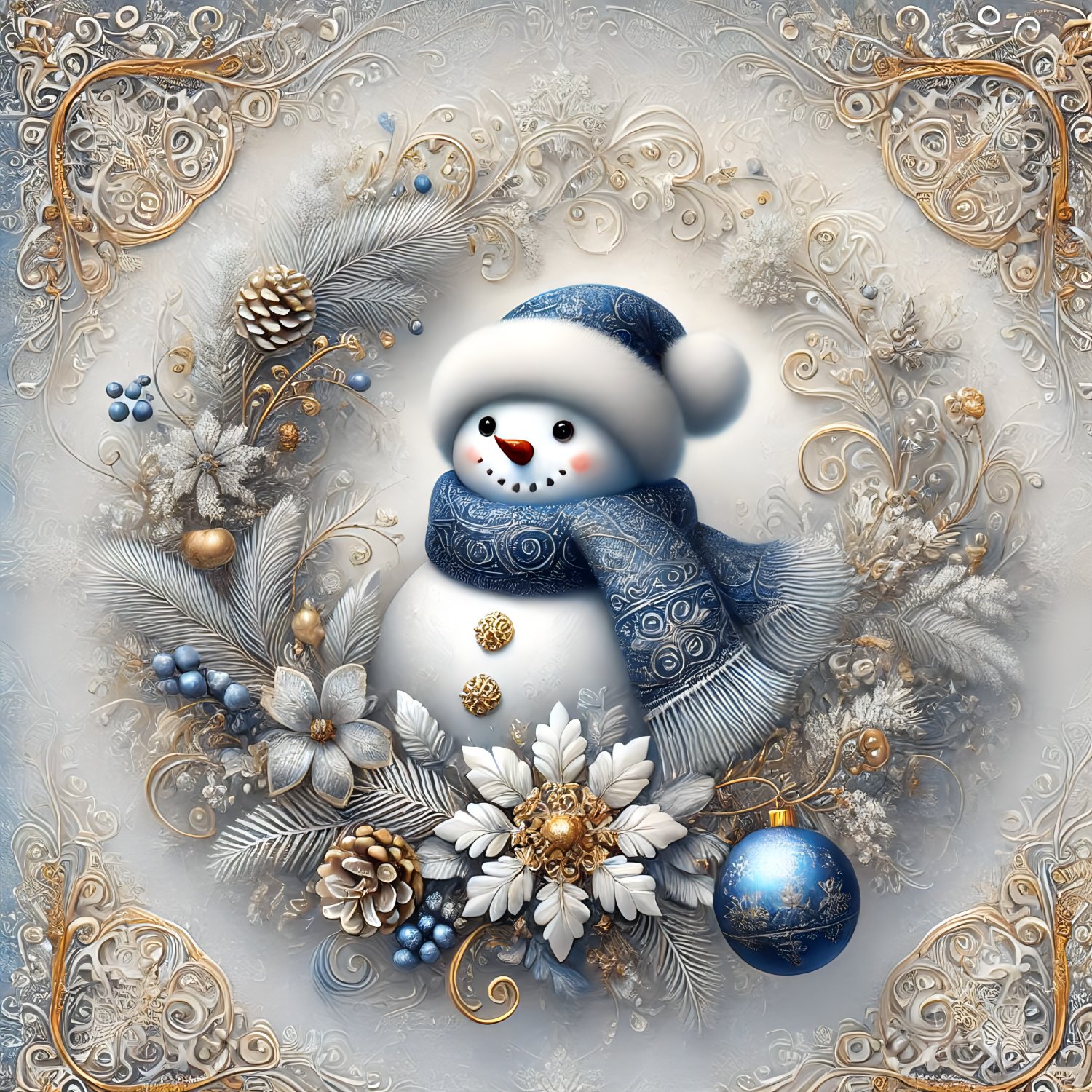 Solve Snowman jigsaw puzzle online with 400 pieces
