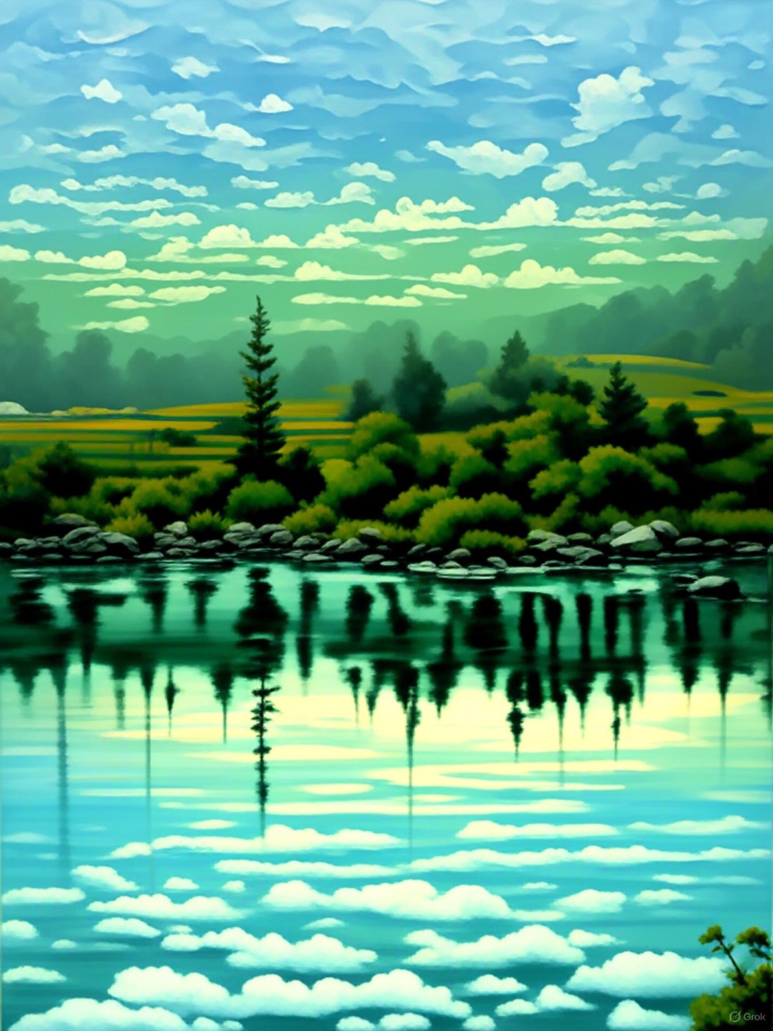 Solve Reflective lake jigsaw puzzle online with 154 pieces