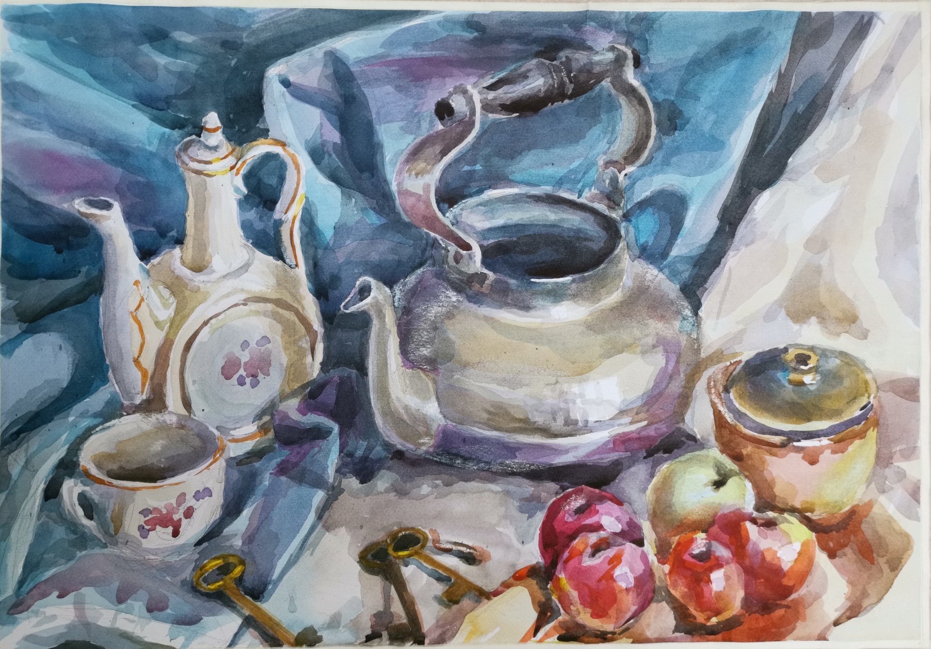 Solve "Still Life Painting Antique Teapot" 1920 Andrei Bulatov jigsaw ...