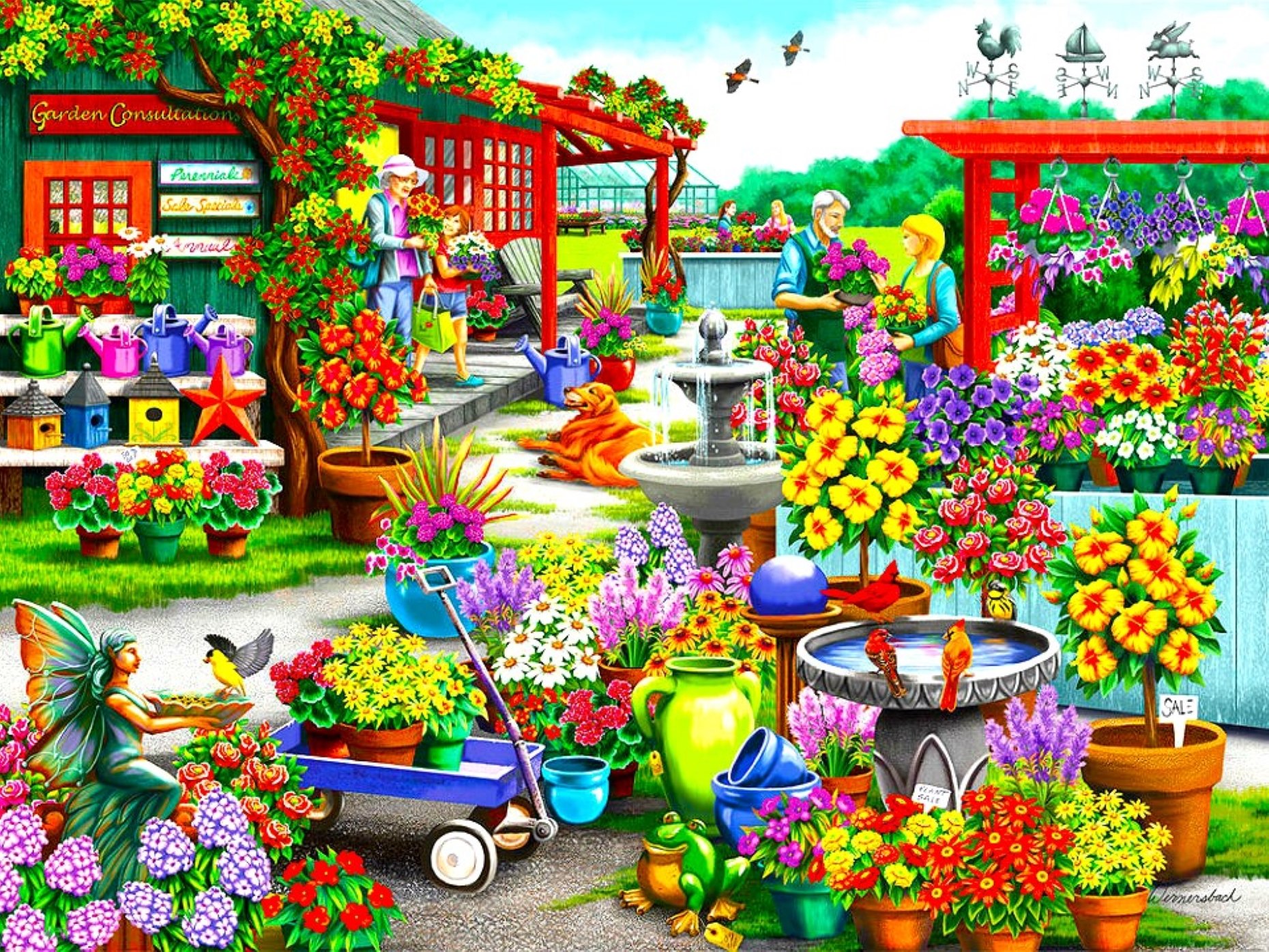 Solve Shopping For the Garden jigsaw puzzle online with 352 pieces