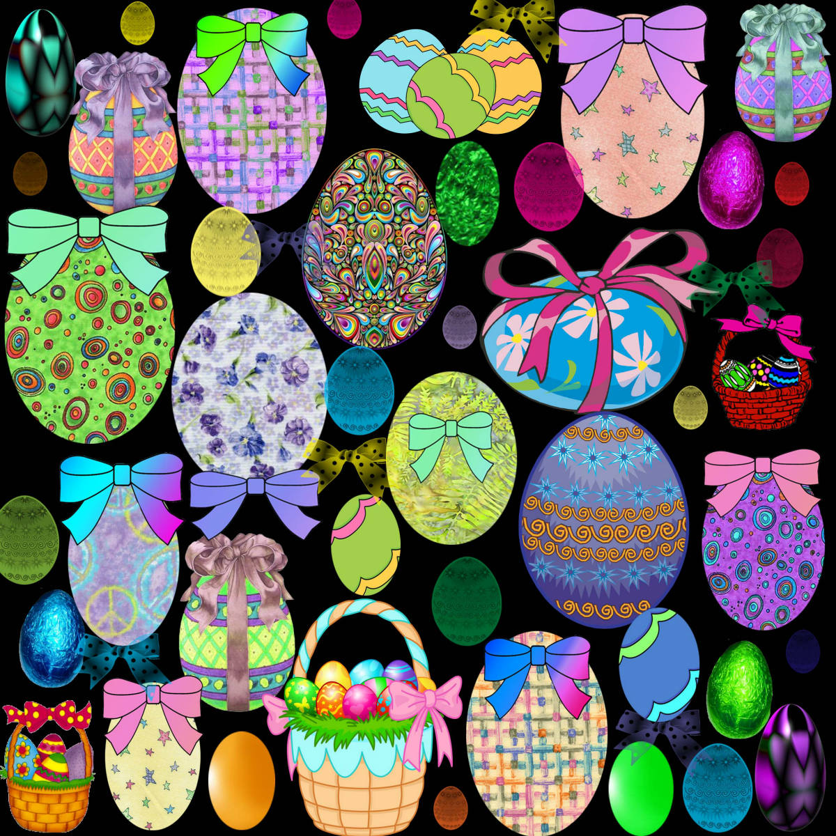 Solve easter eggs jigsaw puzzle online with 400 pieces