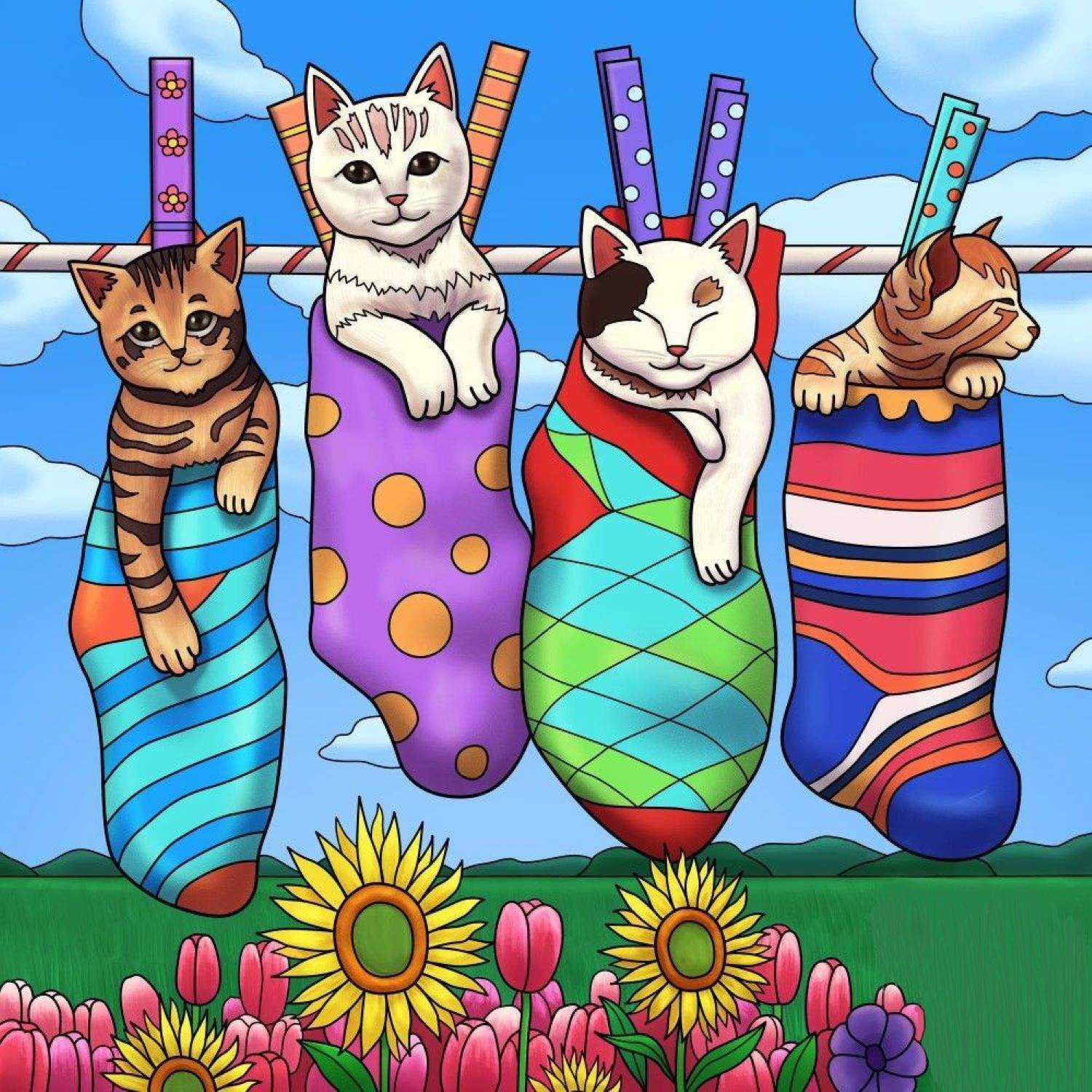 Solve Bold & Bright Colors Series jigsaw puzzle online with 256 pieces