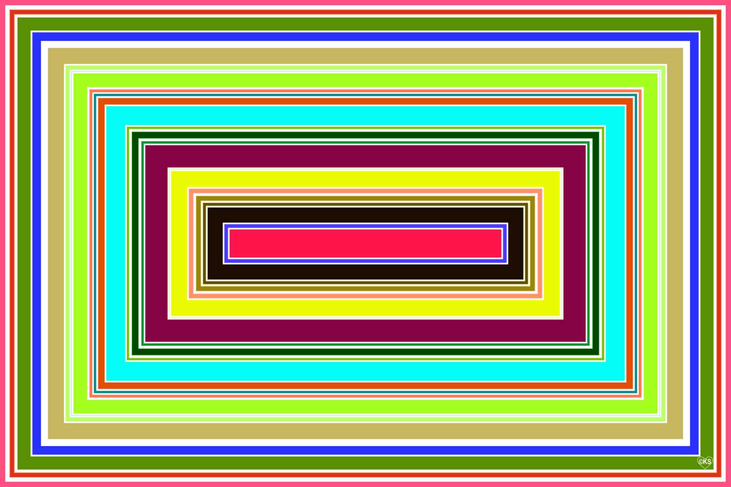 Solve Concentric Rectangles!! ~ M jigsaw puzzle online with 96 pieces