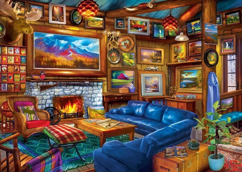 Solve Mountain Cabin jigsaw puzzle online with 117 pieces