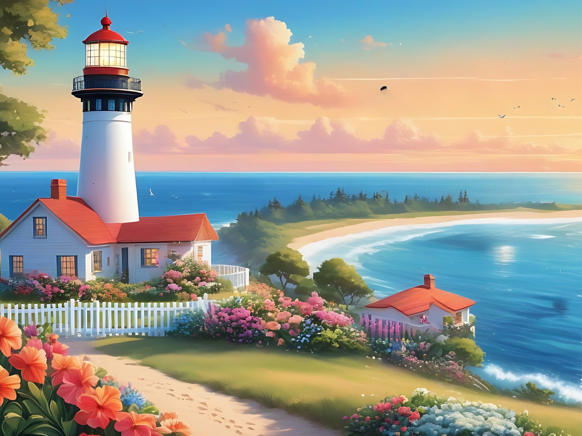 Solve Lighthouse jigsaw puzzle online with 252 pieces