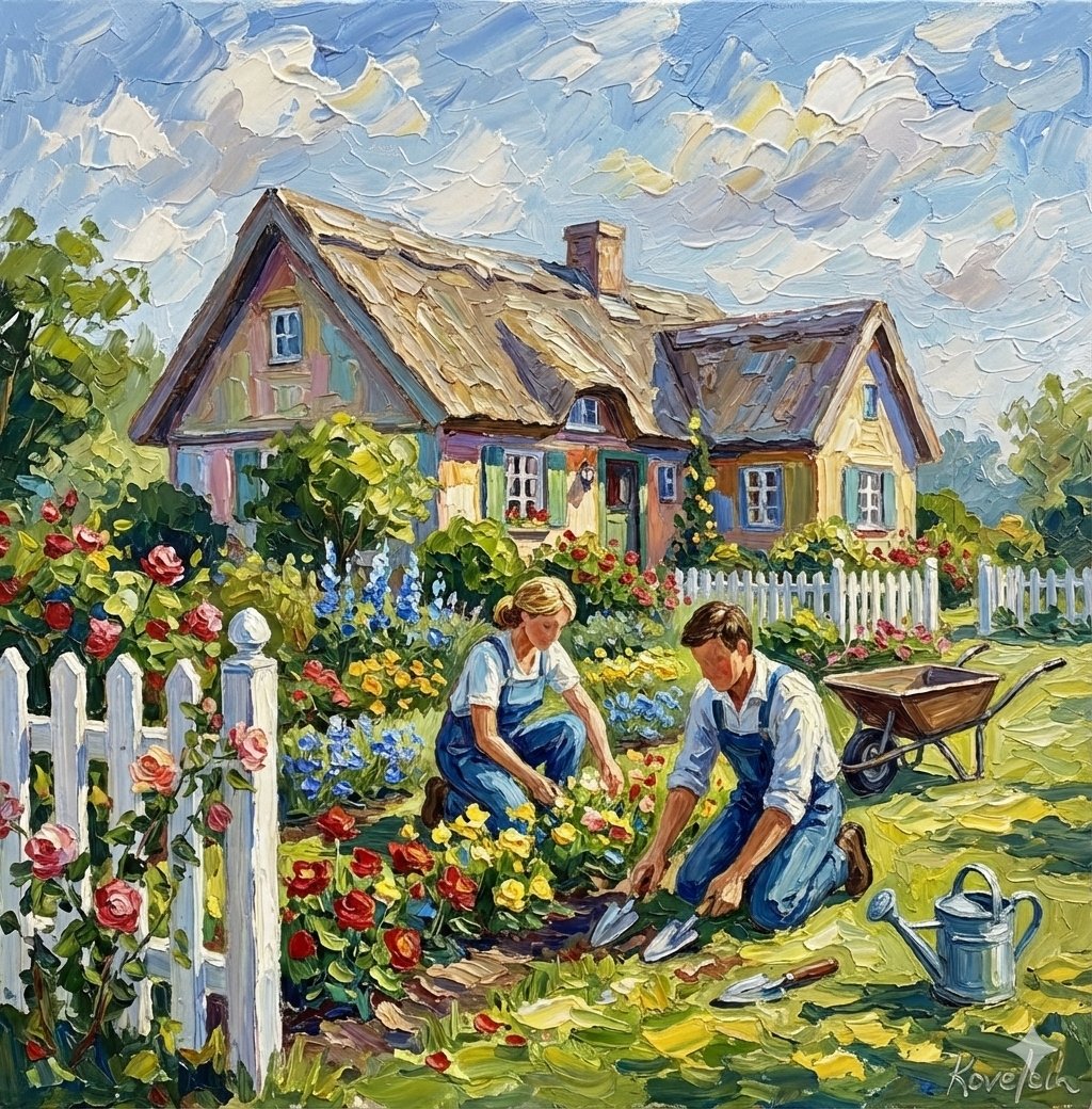 Jigsaw Puzzle | 121 pieces | [0113-2] Garden Tending | Jigidi