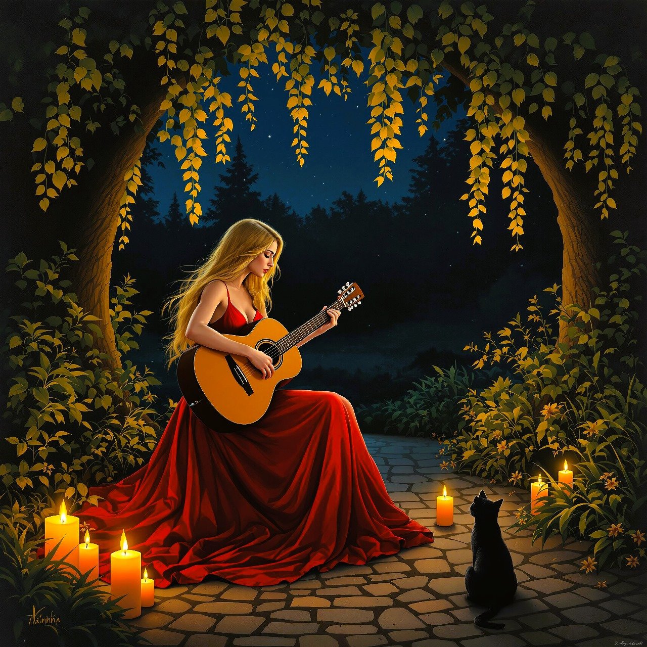 Solve When the night is warm and a sweet wind blows.. my heart sings ...