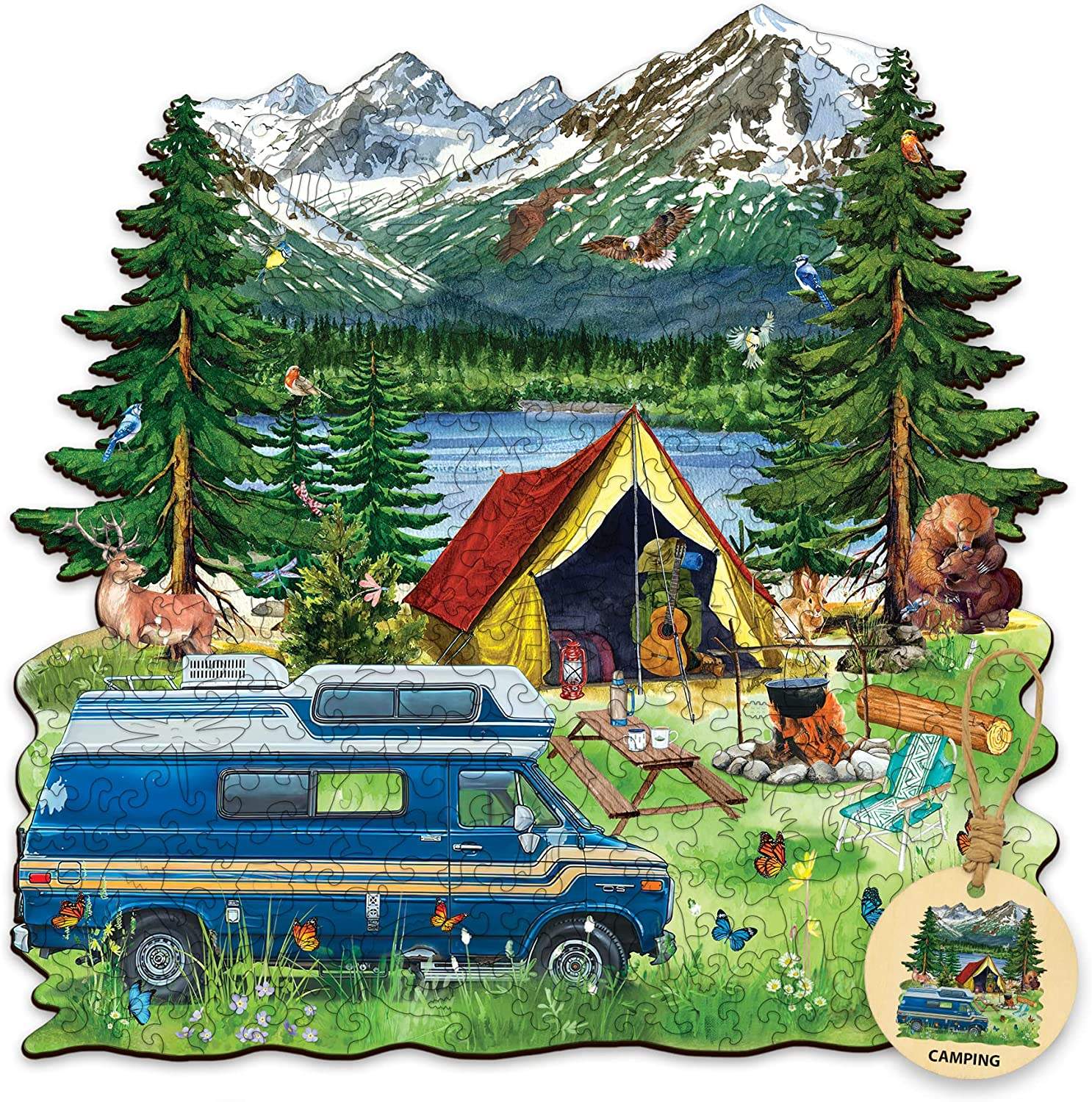 Solve Camping Vacation jigsaw puzzle online with 196 pieces